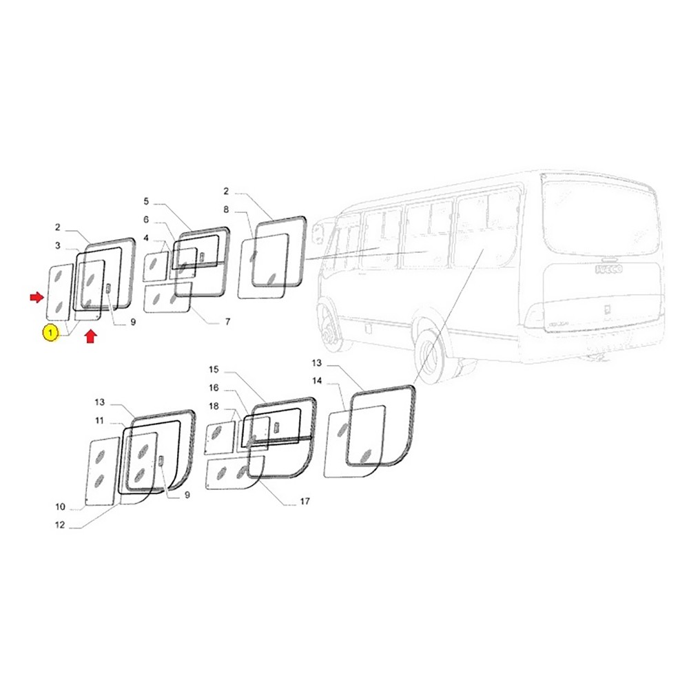 Vidro Lateral Janela Iveco Onibus City Class Maxi 503120143