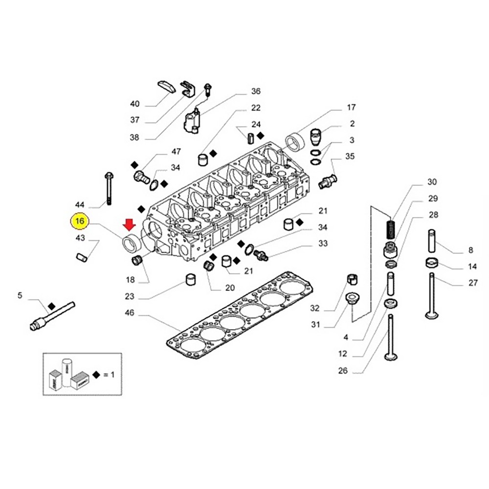 Bucha Comando Valvula Iveco Trakker Stralis 380 504078222