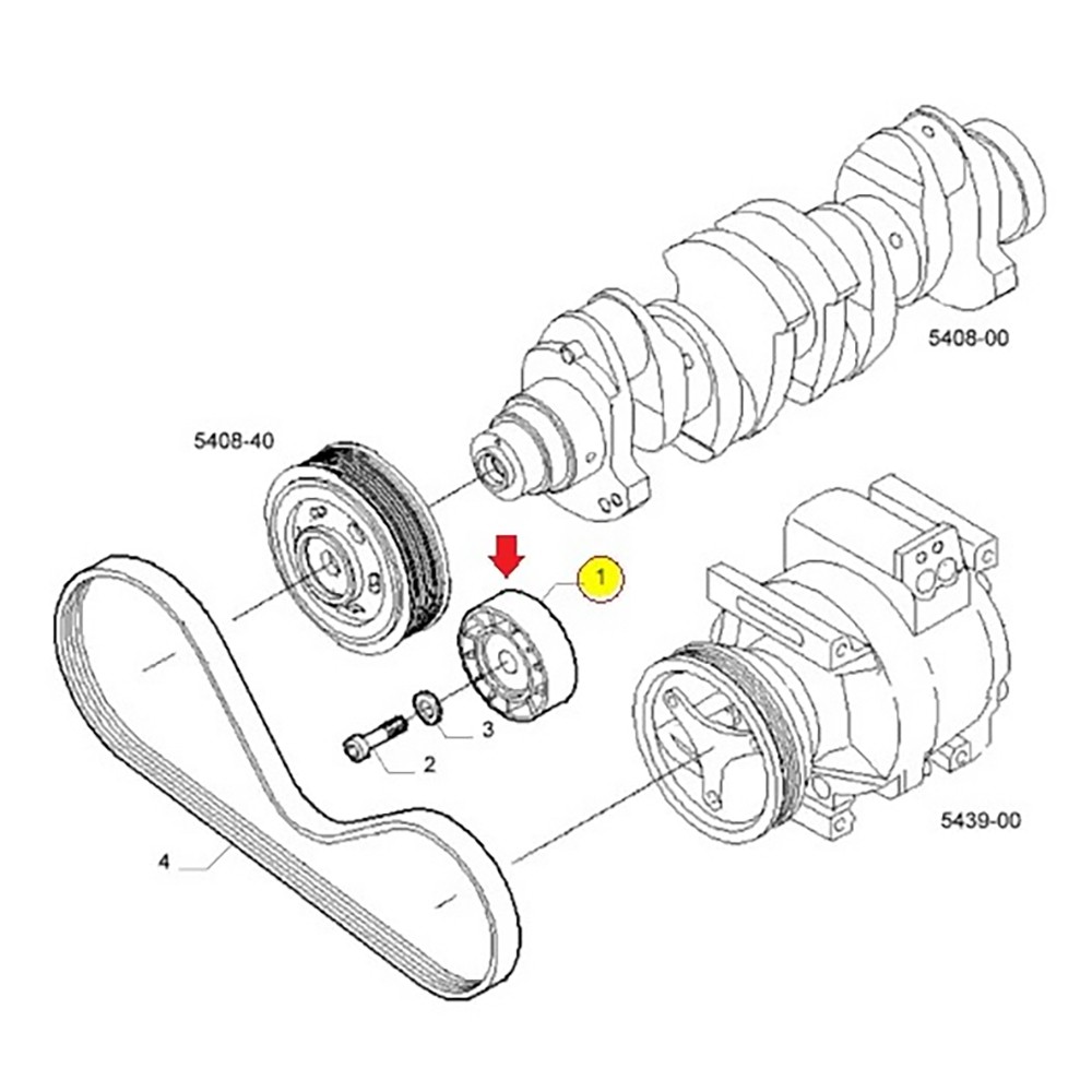 Polia Esticador Correia Iveco Daily 35S14 40S16 504084453