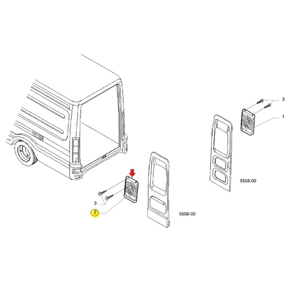 Vidro Porta Traseira Iveco Nova Daily Furgao Bau 504086196