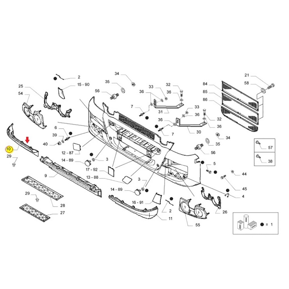 Spoiler Para Choque Dianteiro Iveco Novo Stralis 504190699