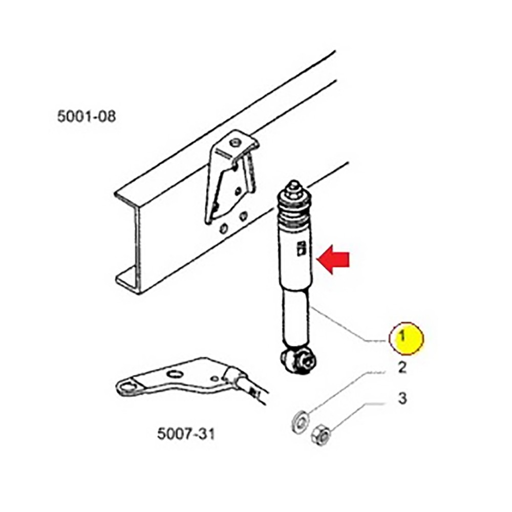 Amortecedor Iveco Tector 2008 Em Diante Olhal 5801230082