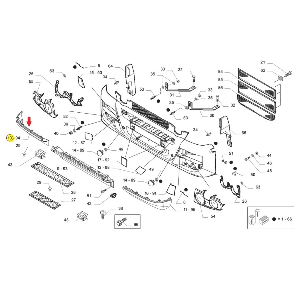 Spoiler Para Choque Iveco Stralis Hi-Way Euro 440 5801562167