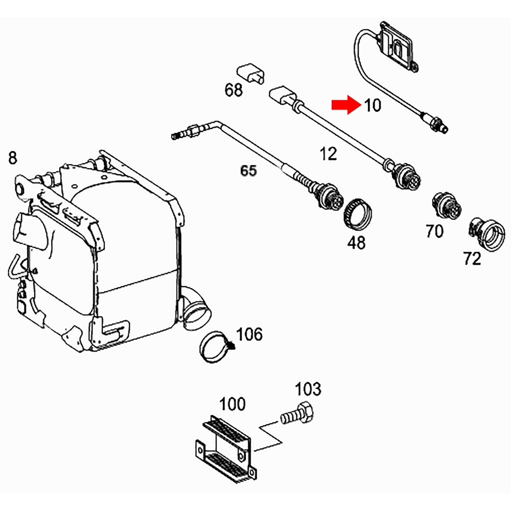 Sensor De Nox Mercedes Benz Atron 1319 24v Arla 0091533628