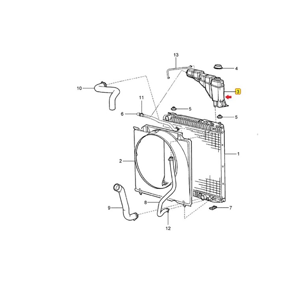 Reservatorio Agua Radiador Ford F250 350 4000 6C358A080AC