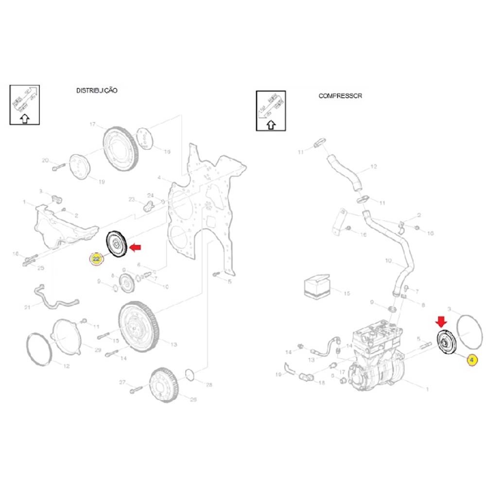 Engrenagem Compressor Ar Volvo Fh12 Fh16 Fm13 Nh D13 8131848