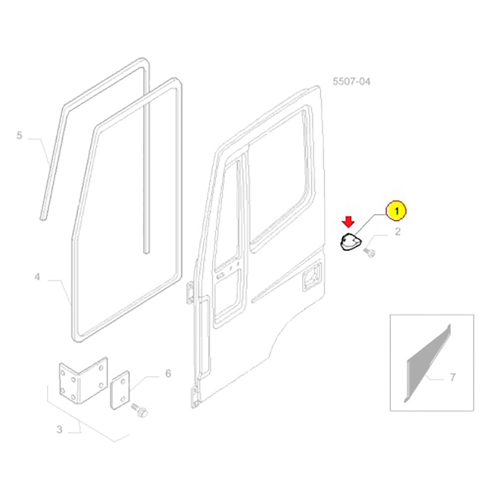Batente Porta Iveco Stralis Tector Cursor Eurotech 8143786