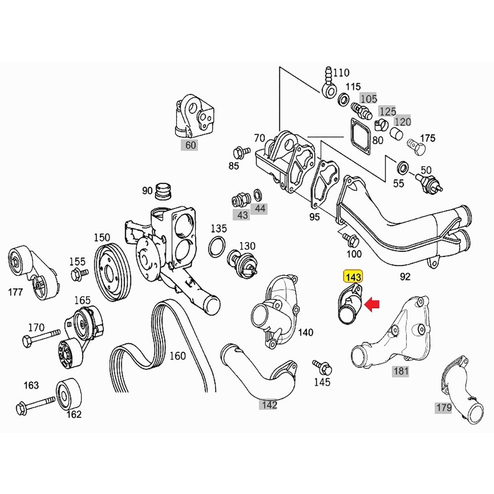 Tampa Valvula Termostatica Mercedes Benz 924 906 9042030574