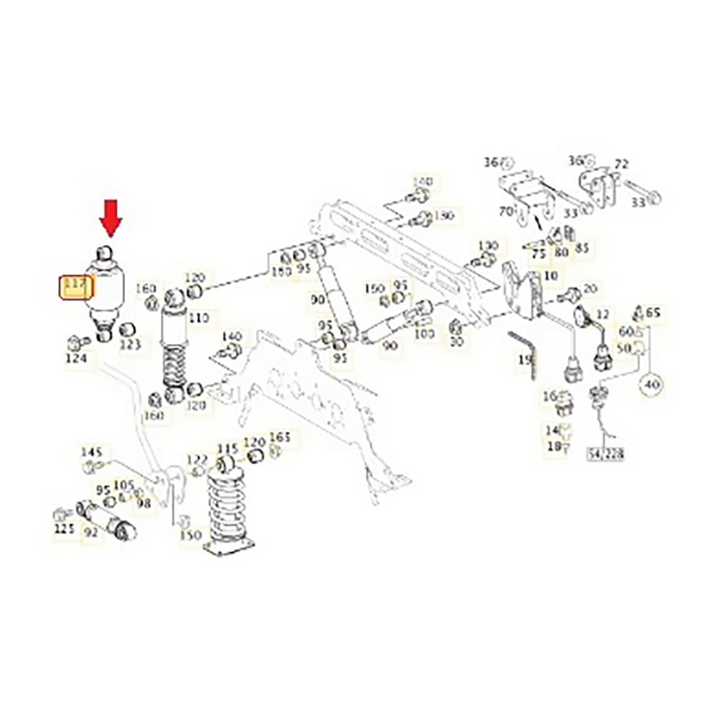 Bexiga Suspensao Cabine Mercedes Axor 2644 2646 428906119B