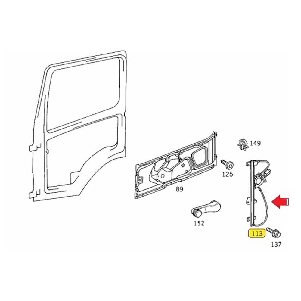Maquina Vidro Mercedes 1938S Atego Axor Manual 9737200146