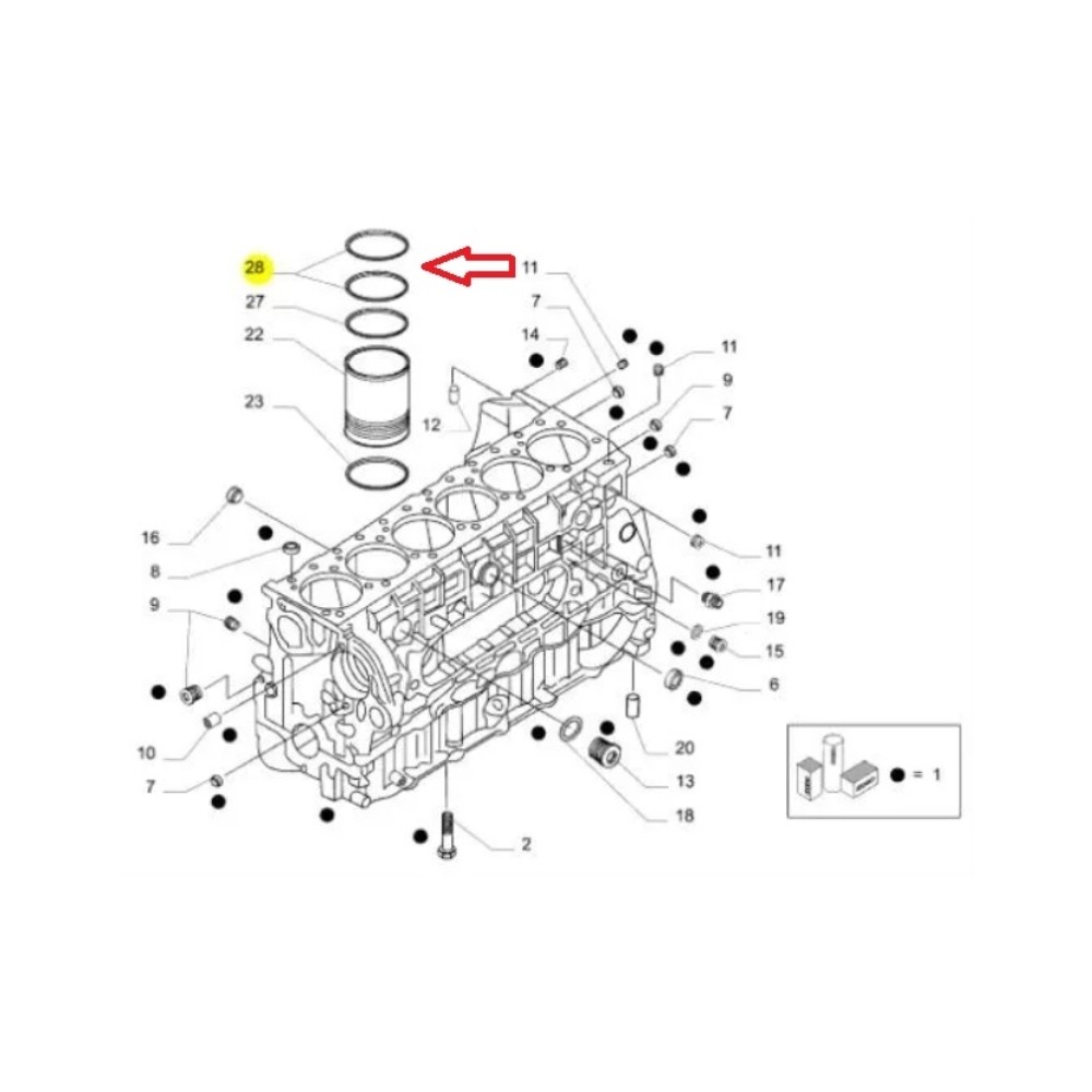 Anel Camisa Motor Iveco Novo Stralis 440 480 560 99455401