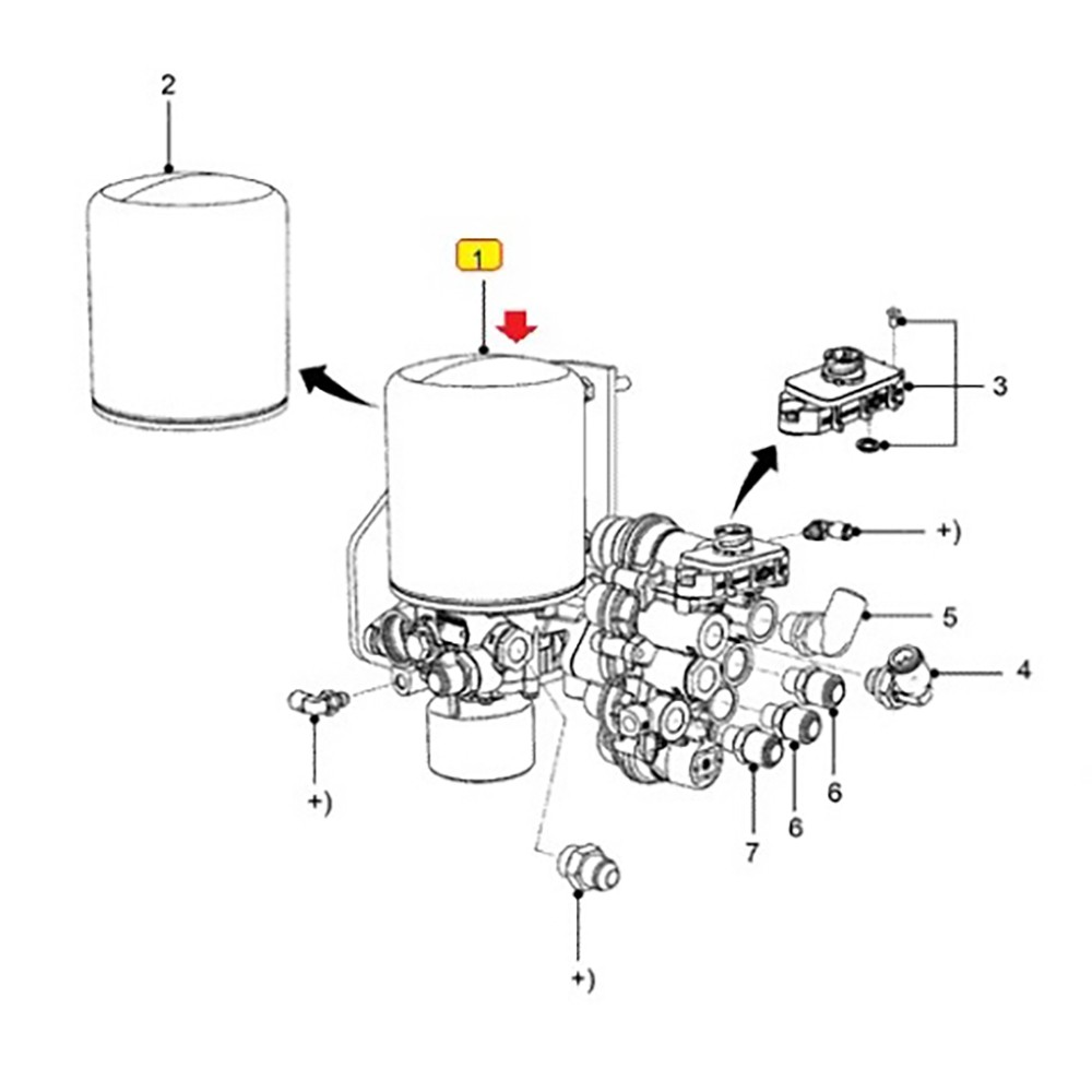 Valvula Secador Ar Apu Ford 1723 2429 2012 La90 BC452A131CD