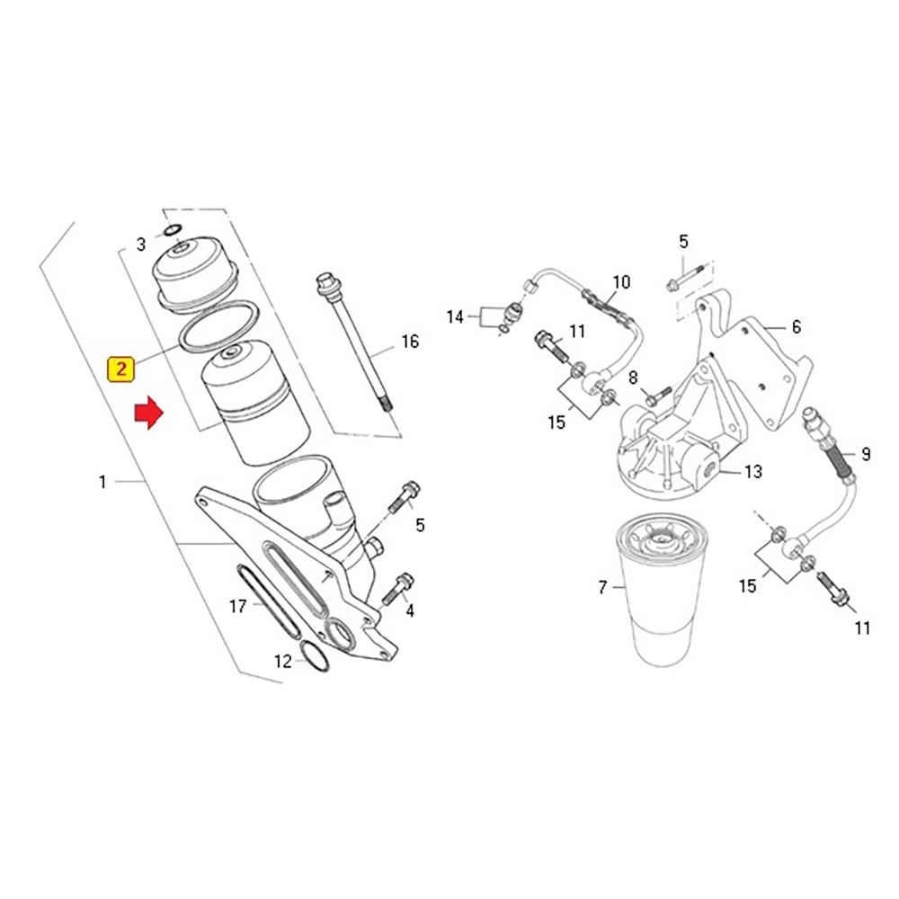 Filtro Lubrificante Volks Mack 370 Ngd Caminhoes CS41011