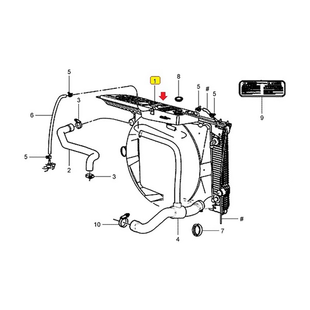 Reservatorio Agua Radiador Ford F650 F750 F12000 F81Z8A080AA