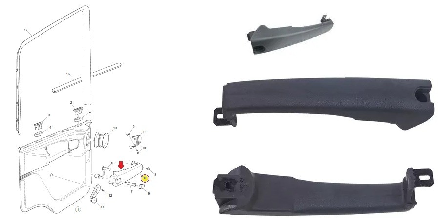 Apoio Braço Scania T R114 124 Cinza Esquerdo Direito 1525419