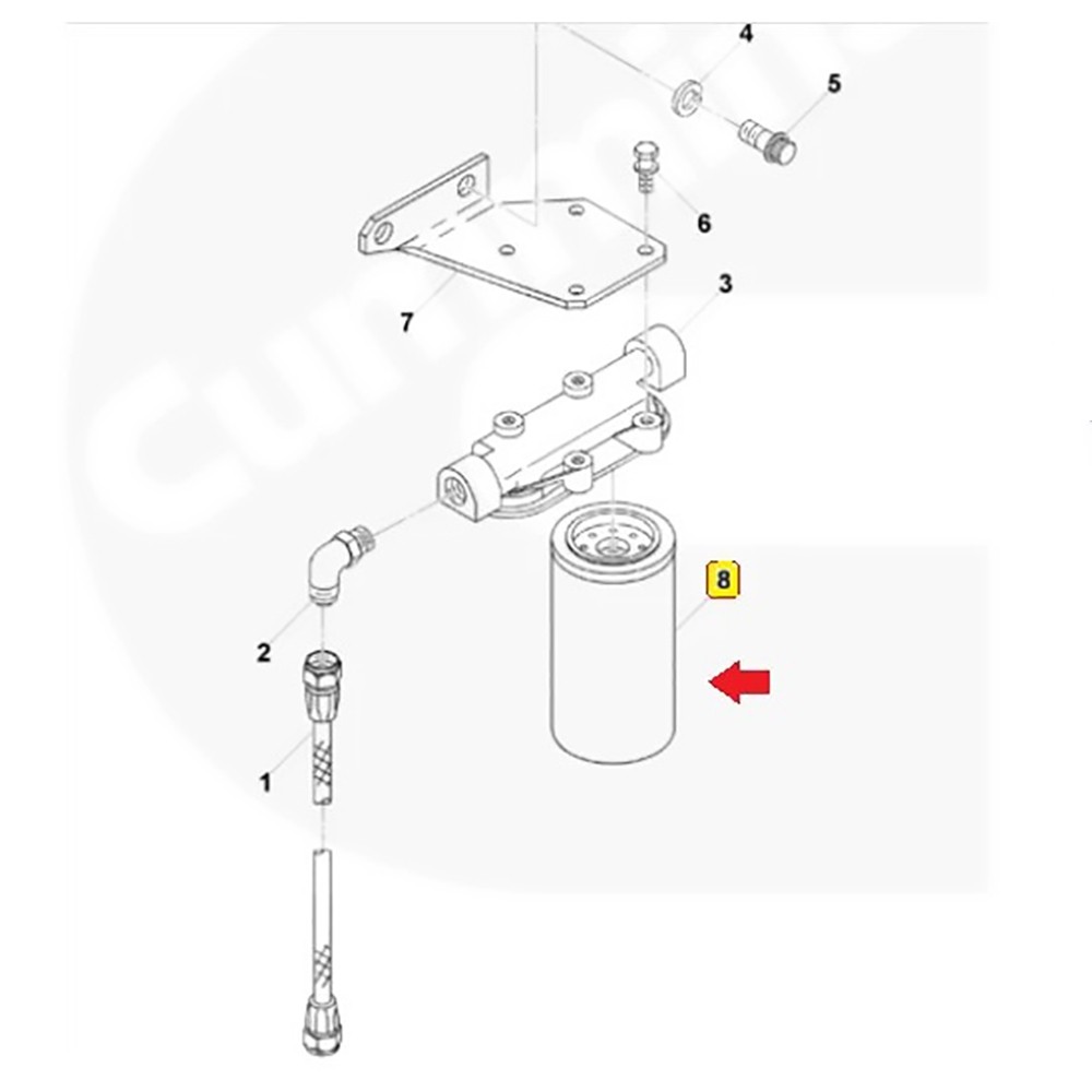 Filtro Diesel Cummins Spin-On Separador Agua N14 M11 P551000