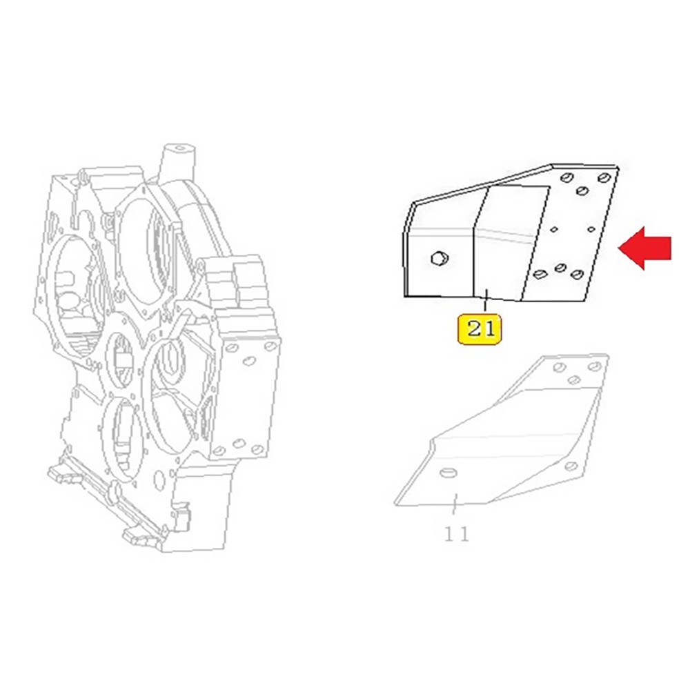 Suporte Motor Sinotruk Howo Carcaca Engrenagem VG1095060009
