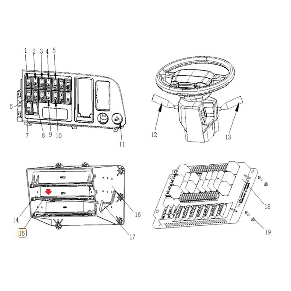Suporte Unidade Central Ecu Sinotruk Howo 380 WG9725584028