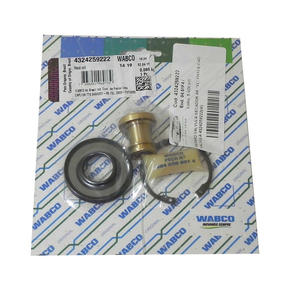 Reparo Valvula Secador Ar Volvo FH13 E Cad Valvula 4324259222