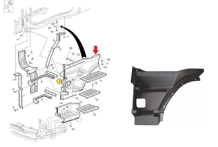 Estribo Cabine Volvo Fh1205 Ld 60158 Ln 3175928