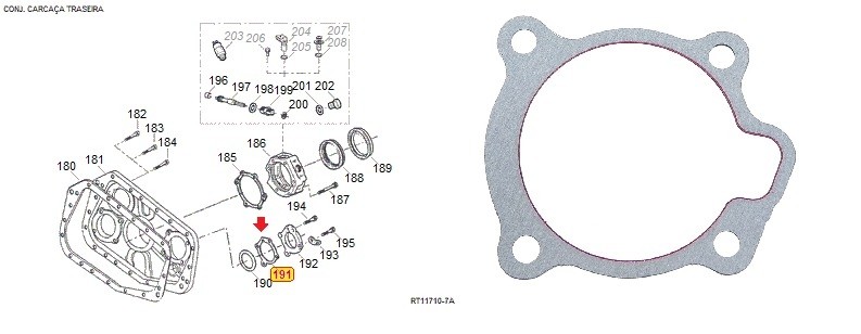 Junta Bomba Oleo Cambio International 9800 4307247