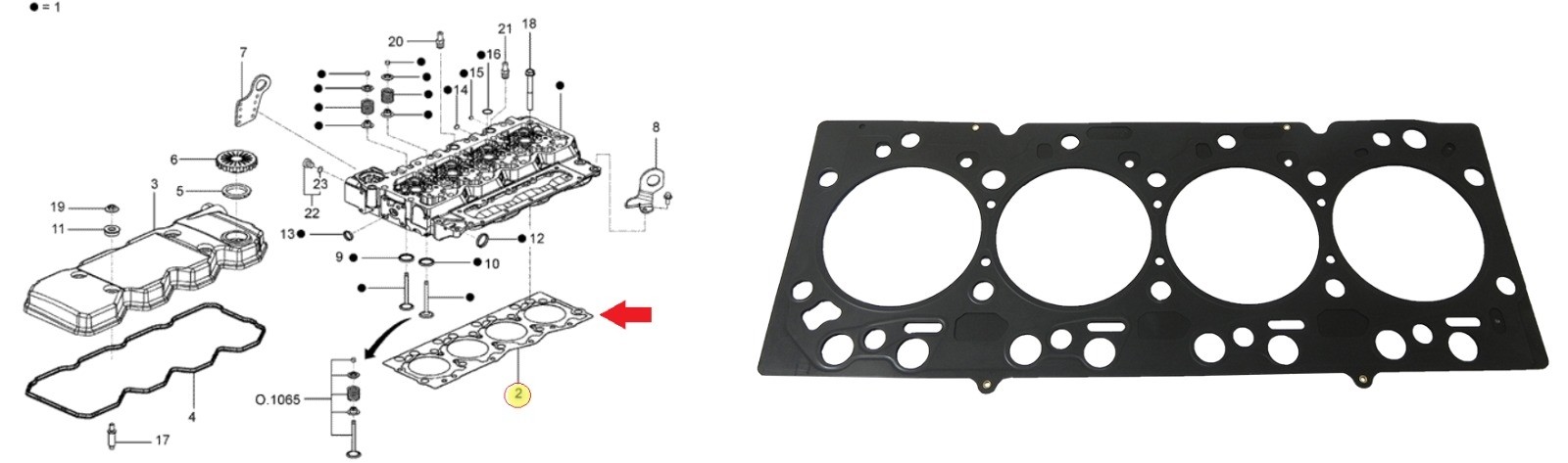 Junta Cabecote Cummins Ford Cargo 816S Isb Isf Euro 5 4932209