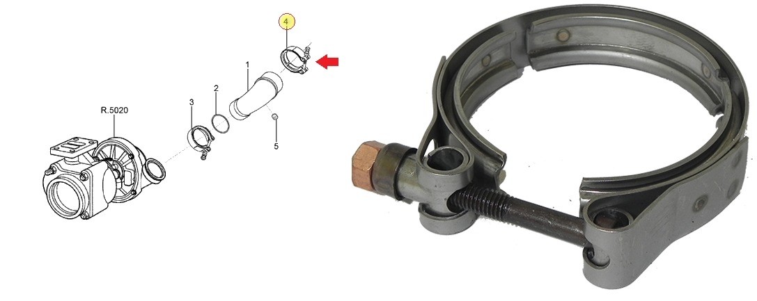 Bracadeira Turbina Volkswagen Ford Cargo Cummins B 1317 2422 16200 ...